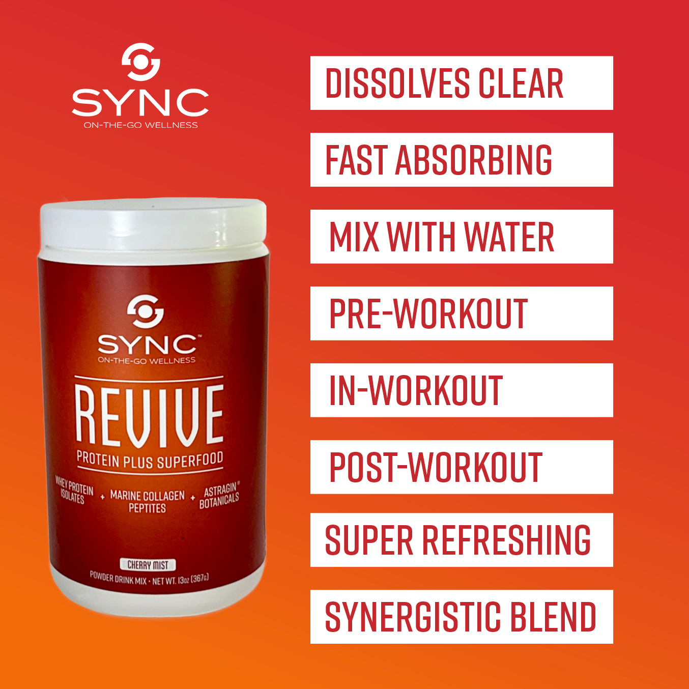 SYNC REVIVE - Clear Protein Plus Superfood & Vital GLP-1 Support
